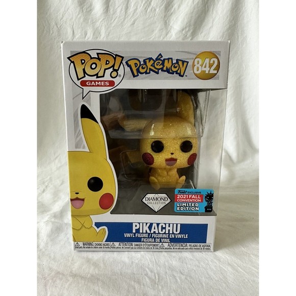 Funko | Toys | Funko Pop Pokemon Pikachu 842 Diamond Collection 22 Fall ...